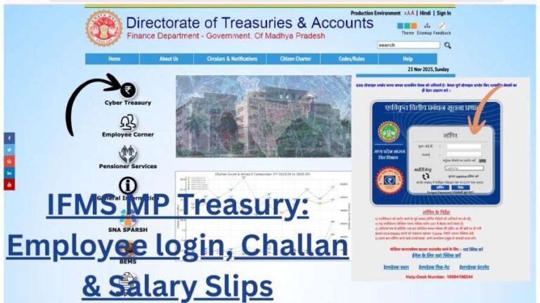 IFMS MP Treasury: Employee login, Challan & Salary Slips - MP Treasury